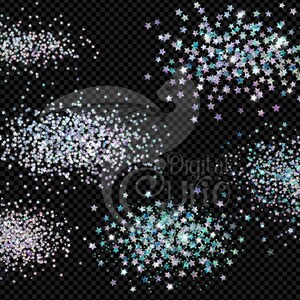 Holographic Star Glitter Overlays - Rainbow PNG Clipart (digital ...