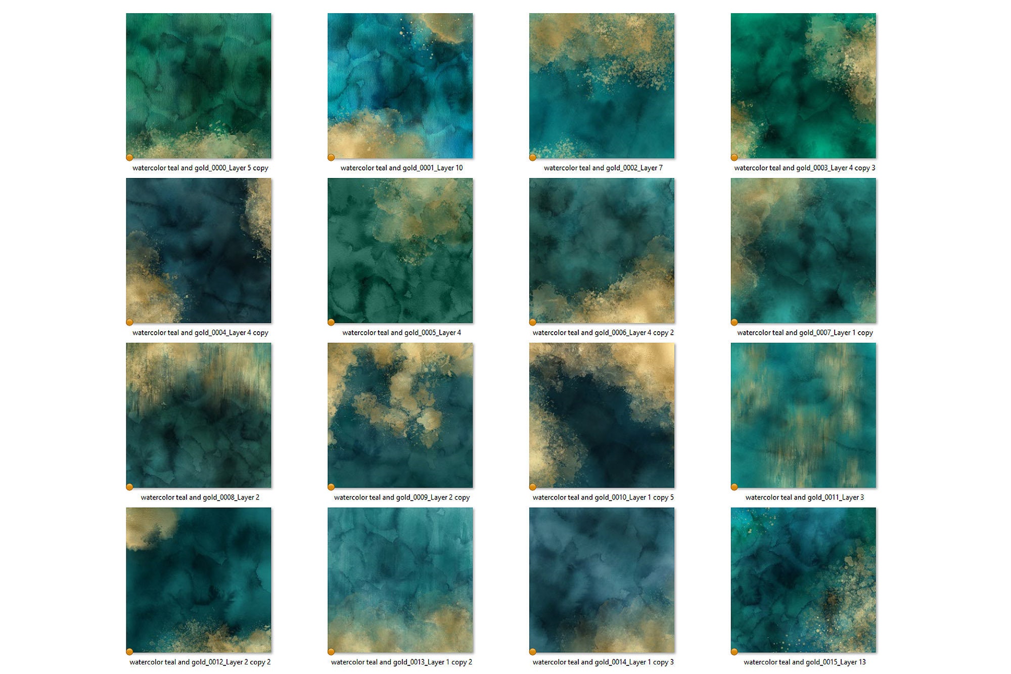 Watercolor Teal and Gold Backgrounds Watercolour Paint - Etsy
