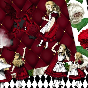 Queen of Hearts Digital Scrapbook Kit - Vintage Alice Adventures in ...