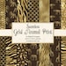 Gold Animal Skins Digital Paper - Seamless African Animal Print ...