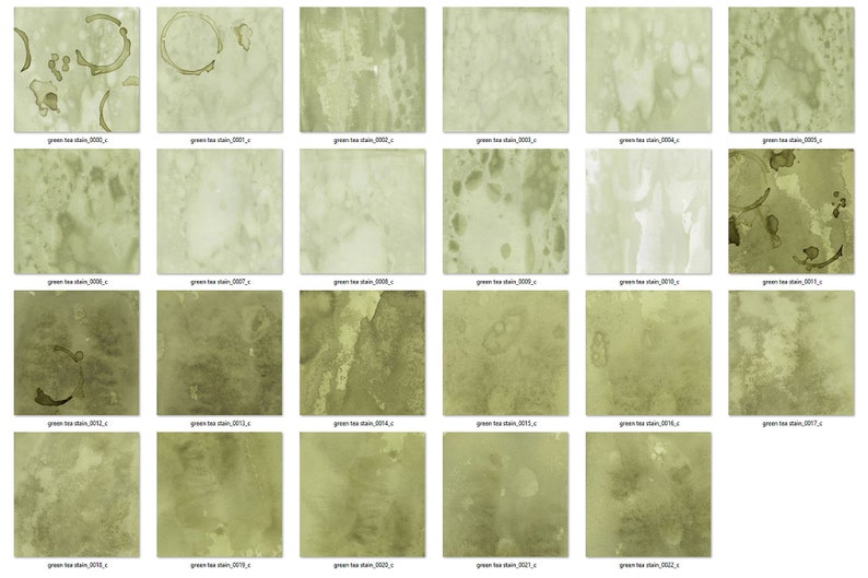 Green Tea Stain Textures Digital Paper for Instant Download | Etsy
