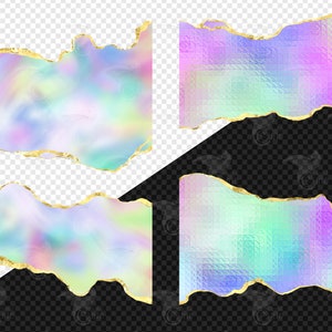 Rainbow Glam Edges Clipart - Seamless Glitter and Foil Metallic Luxury ...