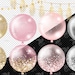 Pink and Gold Glam Balloons Clipart - Digital Clip Art Graphics for ...