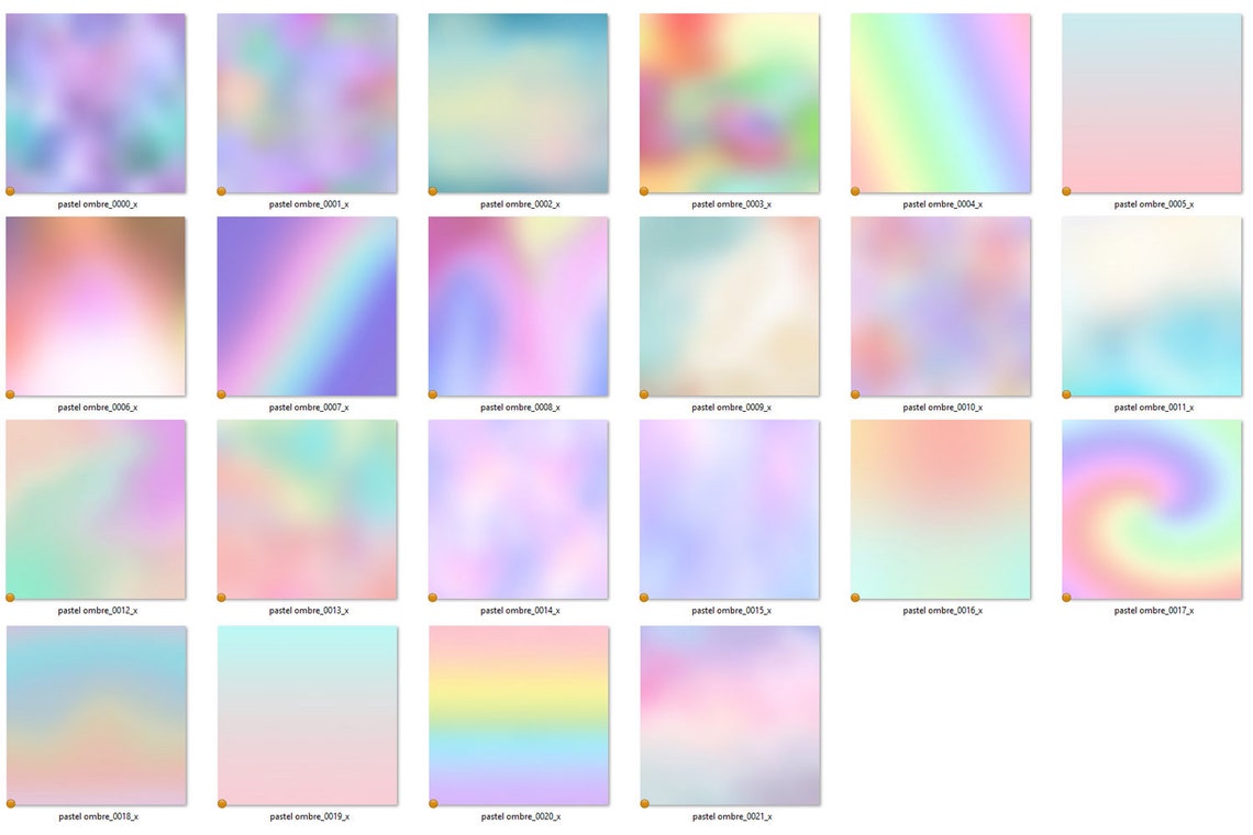 Rainbow Pastel Ombre Digital Paper, Backgrounds in Soft Gradients ...