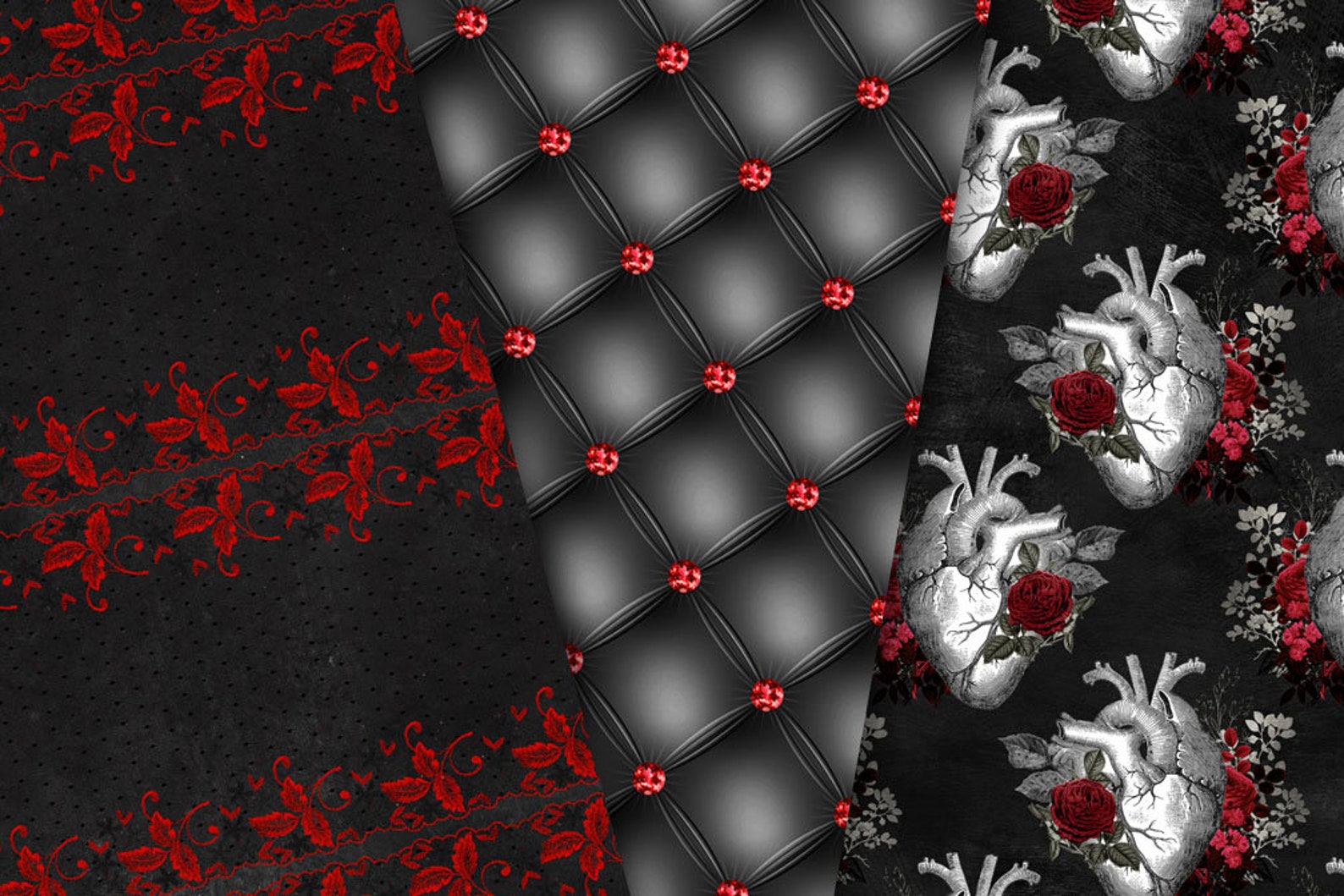 Vampire Amour Digital Paper Halloween Vampire Digital Paper - Etsy