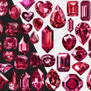 Ruby Gems Clipart - Mystical Magic Gems, Luxury Diamond PNG Format ...