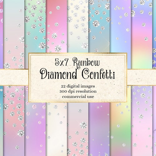 Rainbow Clouds Digital Paper Seamless Pastel Ombre | Etsy