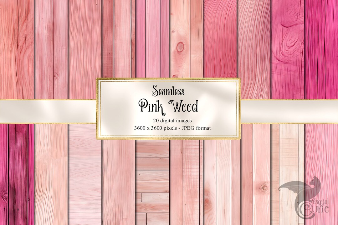 Pink Wood Textures Digital Paper, Seamless Rustic Wood Digital Paper ...