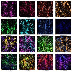 Neon Paint Splatters Digital Paper, Printable Scrapbook Paper ...