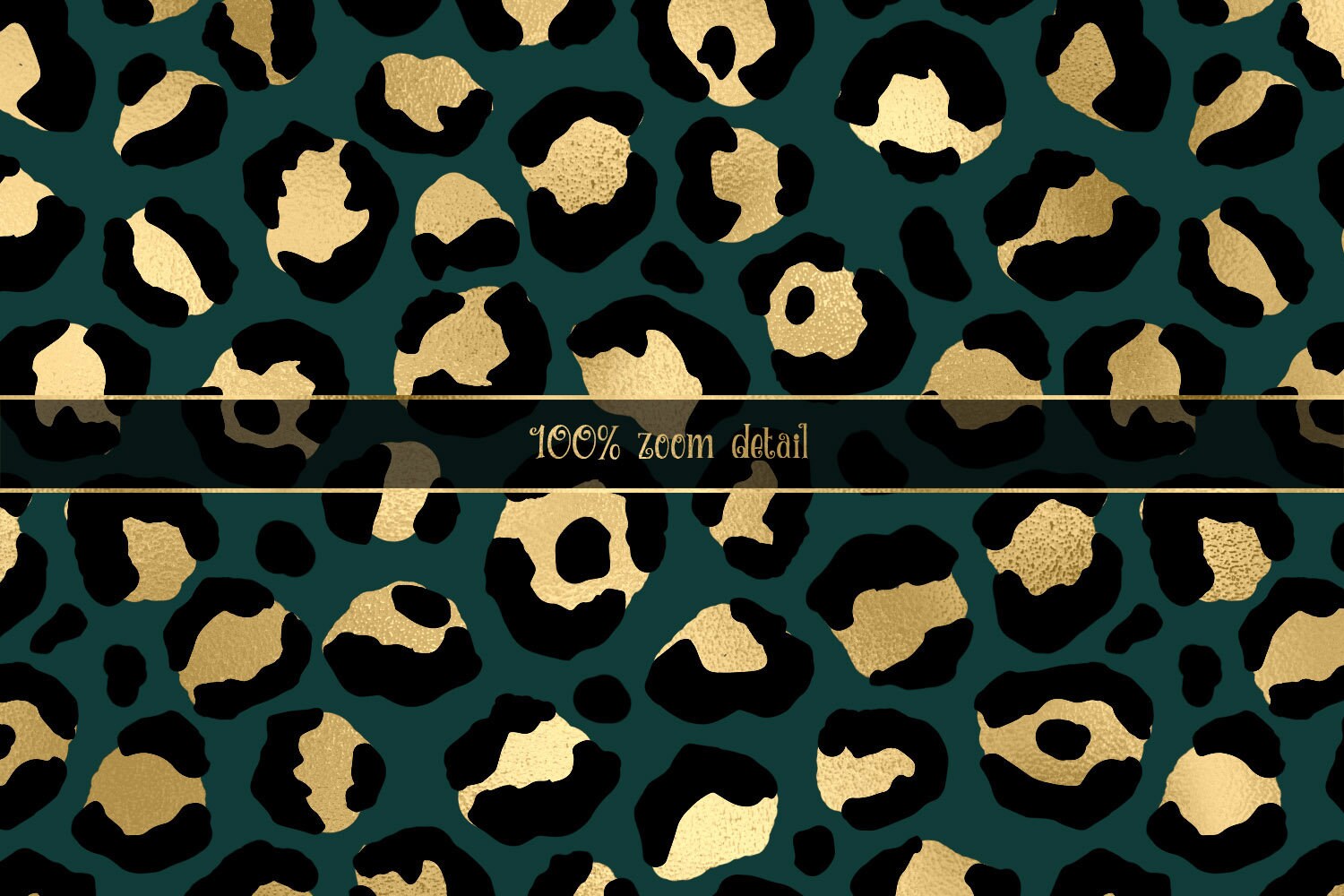 Teal and Gold Leopard Digital Paper Seamless Leopard Spot - Etsy UK