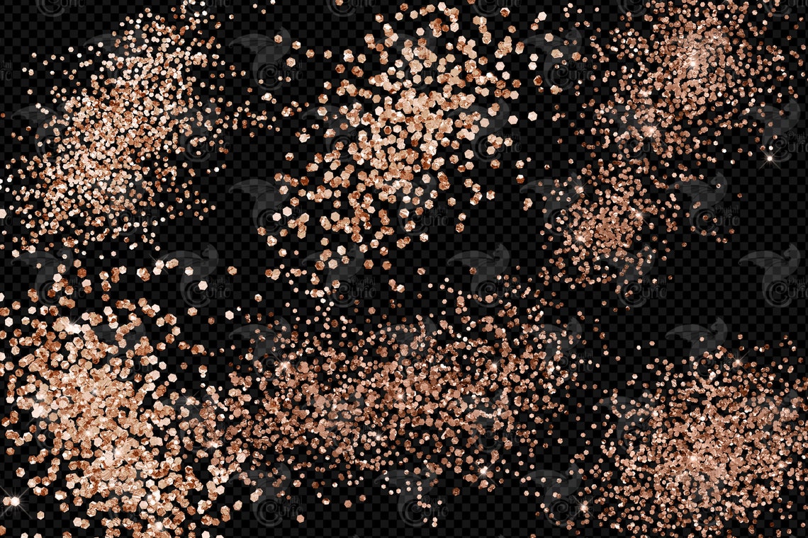 Chunky Rose Gold Glitter Overlays Digital Glitter Png - Etsy