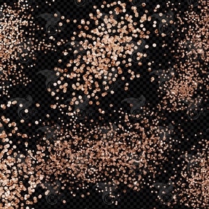 Chunky Rose Gold Glitter Overlays, Digital Glitter Png Overlays, Clip ...