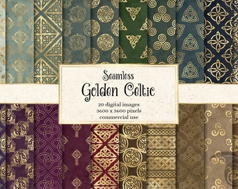 Magenta and Gold Digital Paper Seamless Backgrounds | Etsy