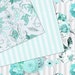 Turquoise Floral Digital Paper, Seamless Backgrounds With Aqua Flower ...