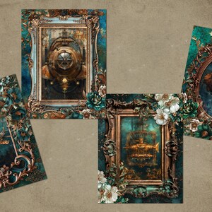 Romantic Patina Steampunk Submarine Journal Paper, Notebook Digital ...