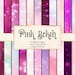 Pink Bokeh Digital Paper, Printable Backgrounds With Hearts and Fairy ...
