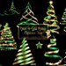 Green and Gold Ribbon Christmas Tree Clipart – Glitter PNG Graphics ...