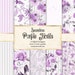 Purple Floral Digital Paper, Seamless Flower Bouquet Backgrounds ...