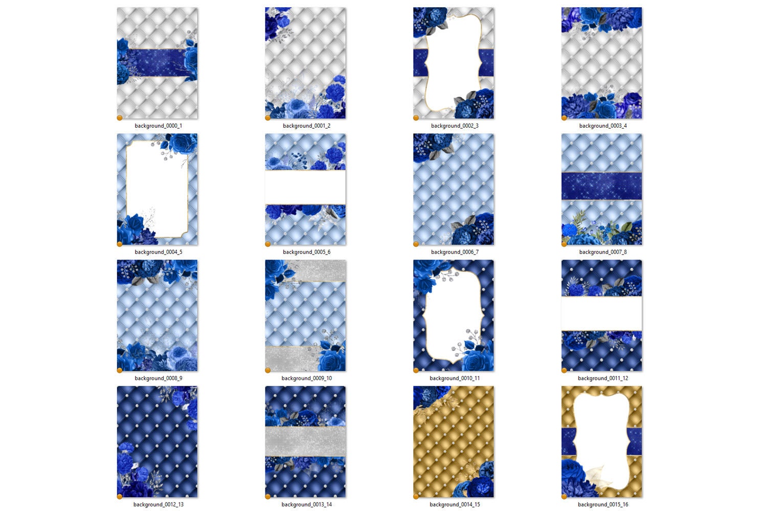 5x7 Royal Blue Floral Backgrounds Diamond Luxury Tufted | Etsy