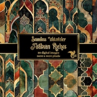 Arabian Nights Digital Paper | Unlimited Commercial Use | Patterned ...