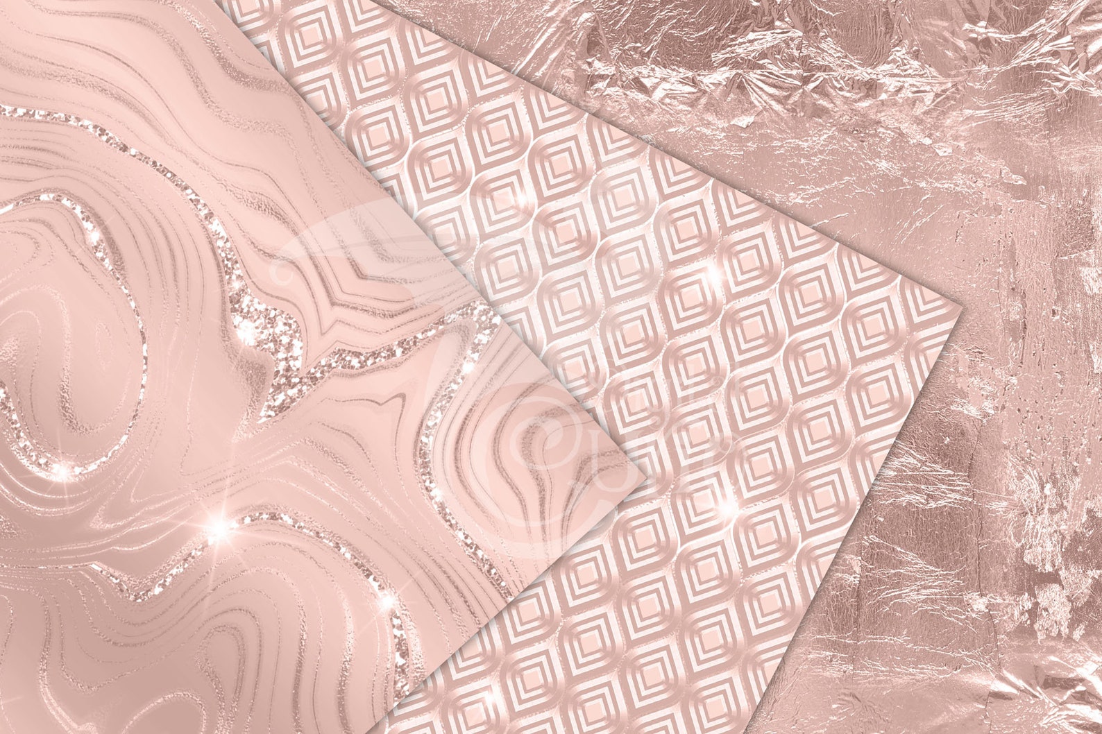 Luxury Blush Digital Paper Seamless Peach Pink Sequiun - Etsy