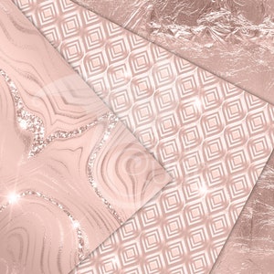 Luxury Blush Digital Paper, Seamless Peach Pink Sequiun Textures ...