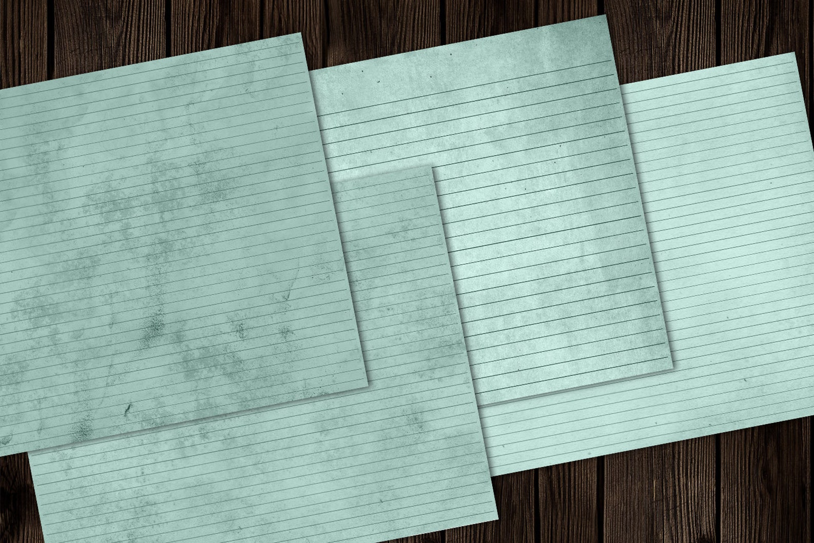 Distressed Aqua Writing Paper 10x8 Notebook Digital Paper | Etsy