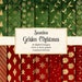 Golden Christmas Digital Paper, Seamless Holiday Patterns (digital ...