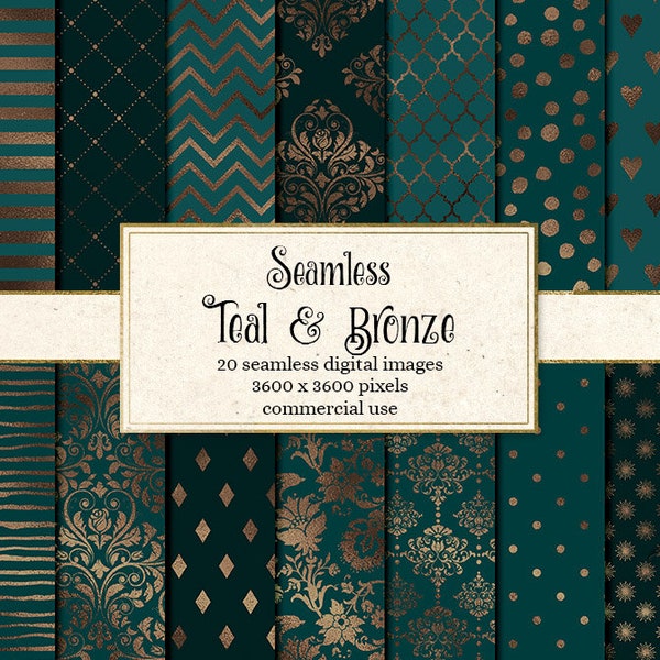 Teal and Copper - Etsy