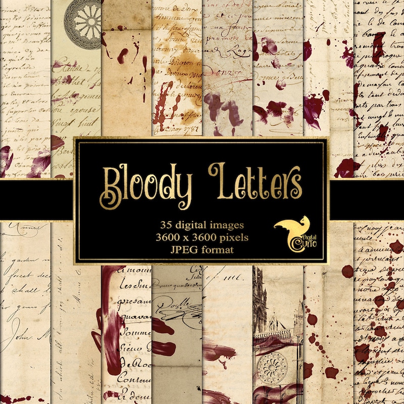 Bloody Letters - Etsy