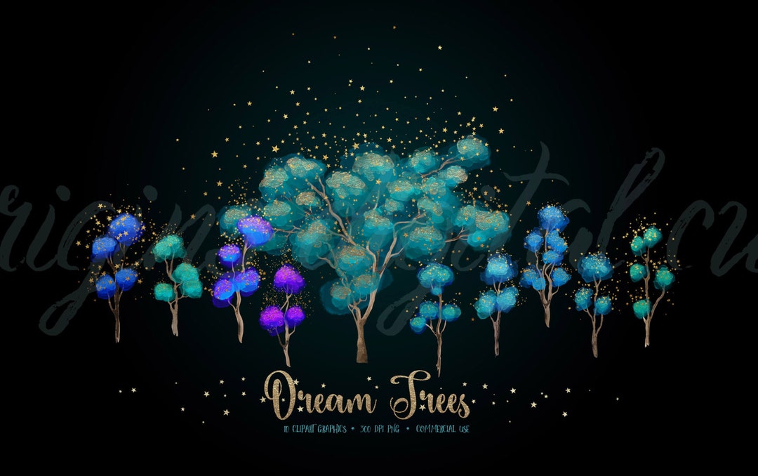 Dream Trees - Fantasy Tree Clipart, Magic Enchanted Forest Png Clip Art ...