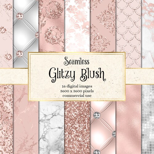 Delicate Blush Digital Paper Seamless Blush Pink and Navy - Etsy