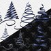 Navy Blue Ribbon Christmas Tree Clip Art Digital Holiday Glitter Png ...