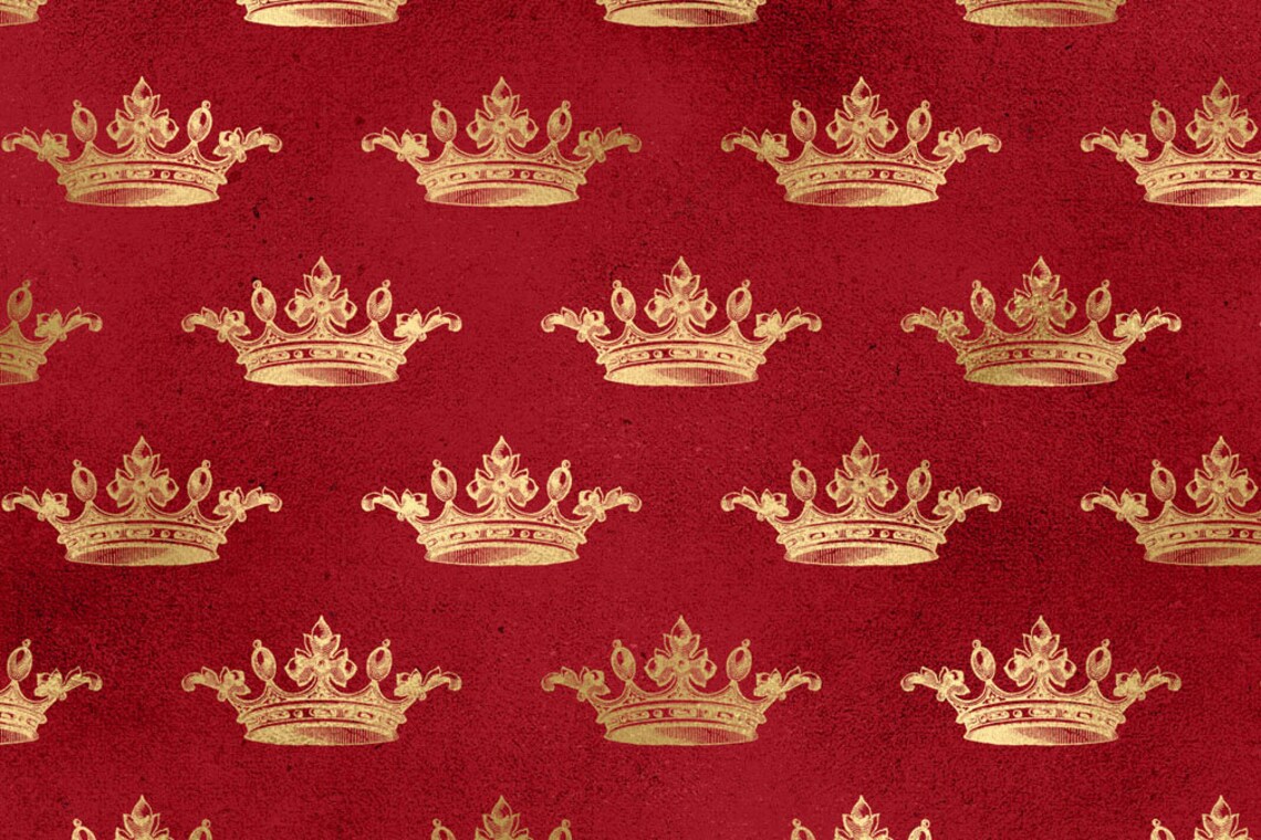 Heraldic Red and Gold Digital Paper, Medieval Scrapbook (digital ...