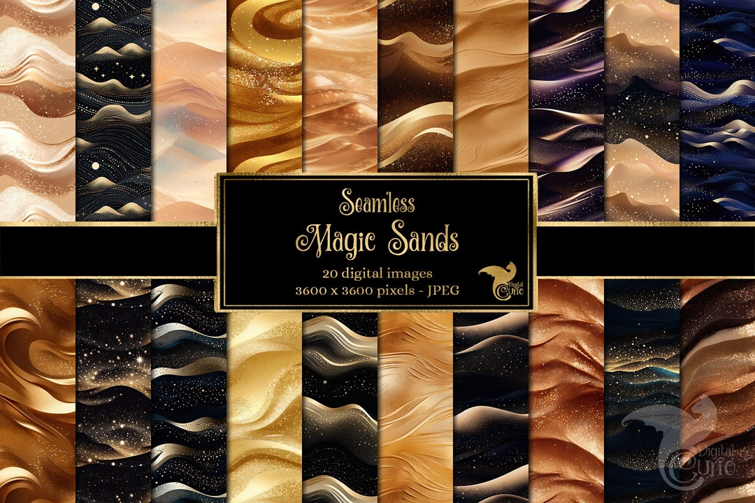 Magic Sands Digital Paper – 20 Seamless Desert Dune Textures (digital ...