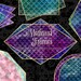 Mermaid Polygonal Frames Clipart, Geometric Gold Frames With Glitter ...