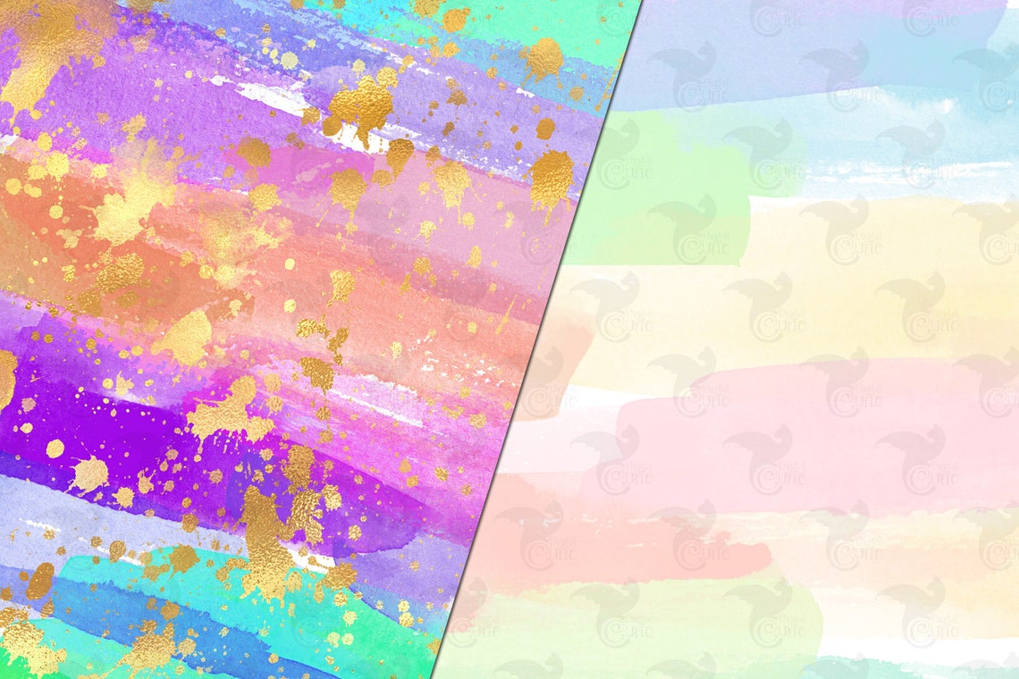 Rainbow Paint Digital Paper Seamless Digital Paper - Etsy