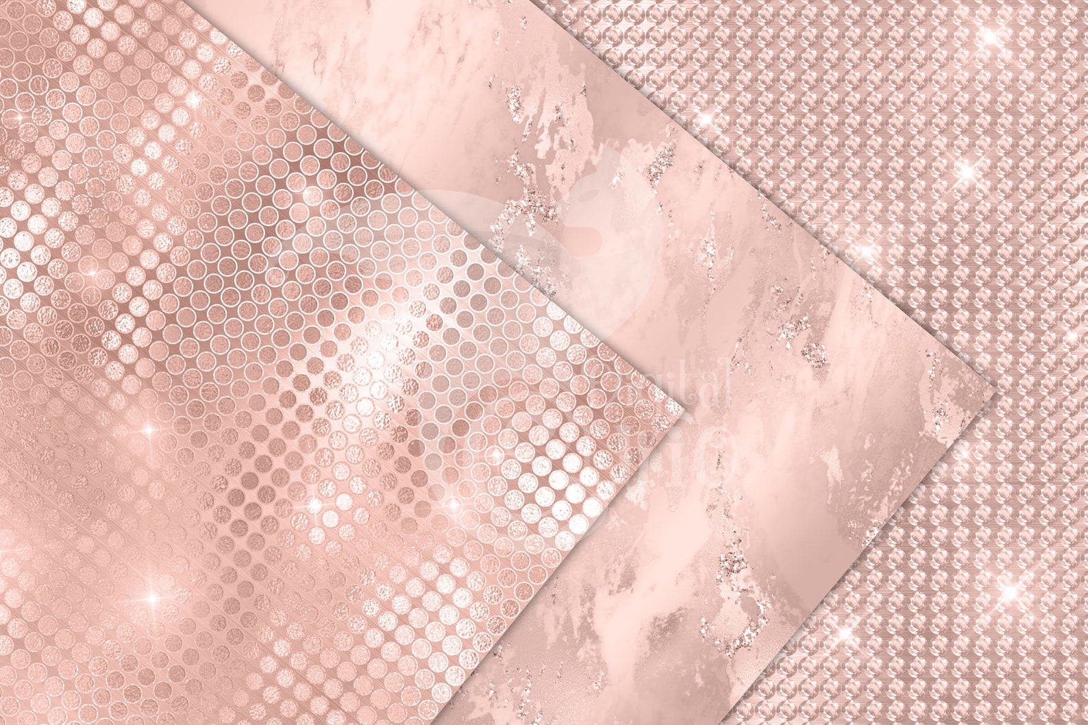 Luxury Blush Digital Paper Seamless Peach Pink Sequiun - Etsy