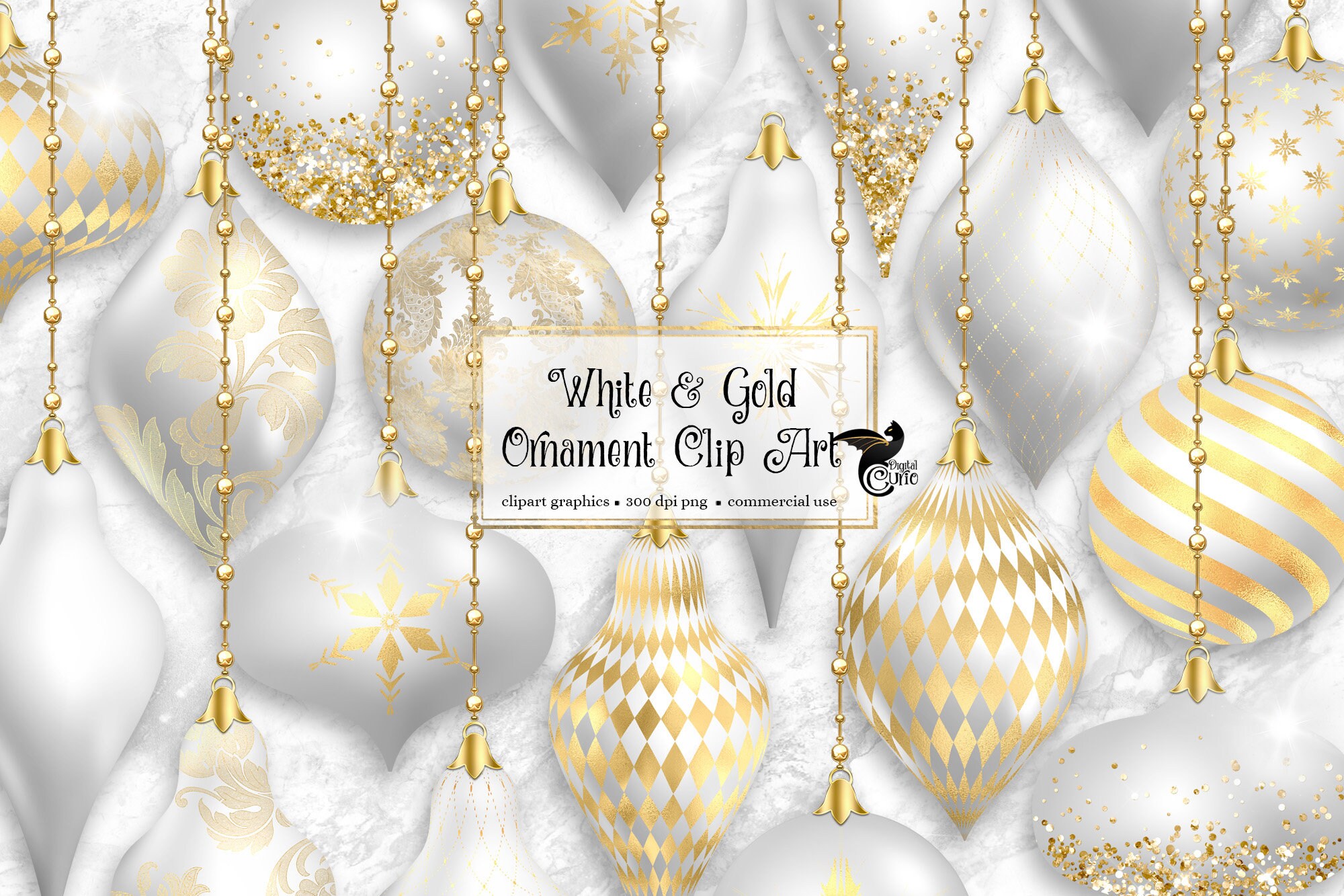 Gold Christmas Ornament Clip Art