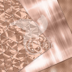 Luxury Rose Gold Digital Paper, Seamless Rose Gold Scrapbook Paper ...
