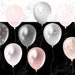 Blush and Silver Balloons Clipart Pink Glitter and Foil - Etsy