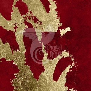 Red and Gold Foil Flake Textures - Printable Foil Backgrounds and ...