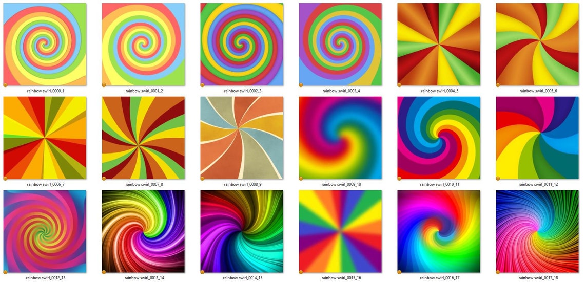 Rainbow Swirl Backgrounds Rainbow Digital Paper Rainbow - Etsy