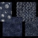 Silver Starry Night Digital Paper Backgrounds, Seamless Celestial ...