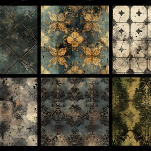 Gothic Grunge Digital Paper, Distressed Texture Backgrounds, Vintage ...