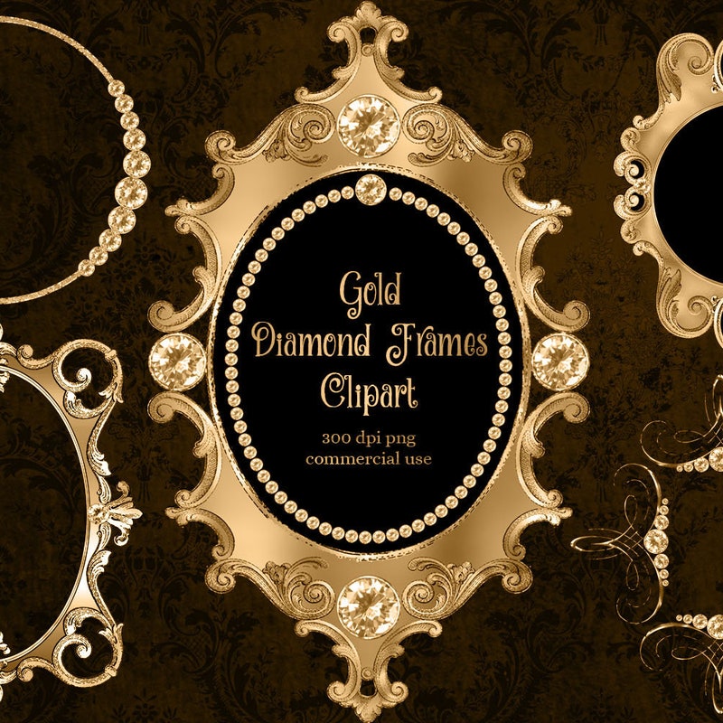 Gold Transparent Frames - Etsy