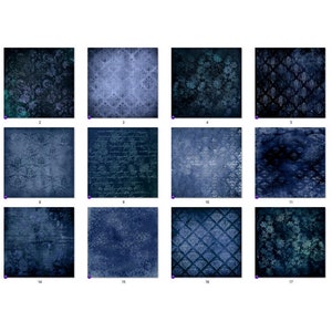 Distressed Navy Damask Digital Paper Navy Blue Grunge | Etsy
