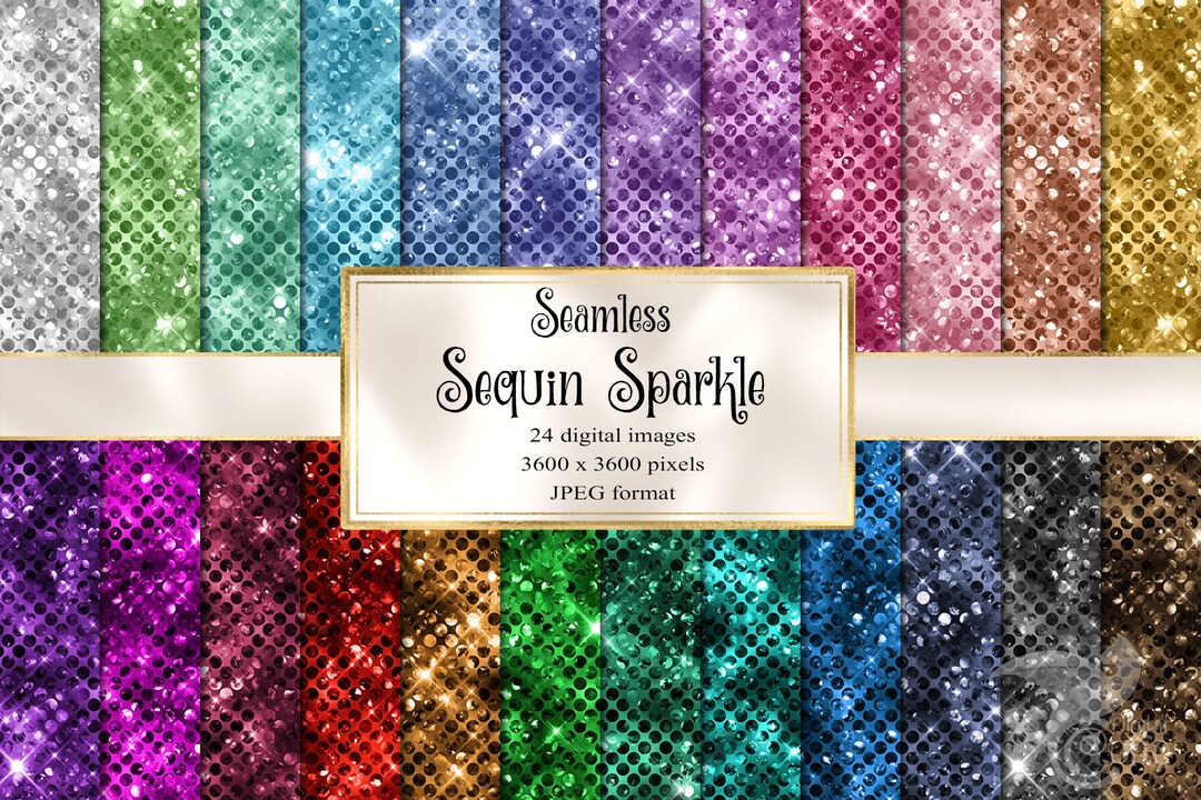 Sequin Sparkle Digital Paper, Seamless Glam Diamond Sequin Textures ...