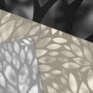 Shimmering Dahlias Digital Paper, Seamless Dahlia Patterns, Gold ...