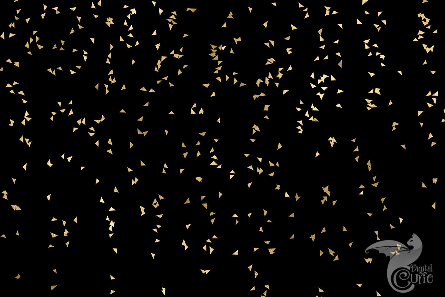 Black and Gold Confetti Digital Paper Confetti Gold Foil - Etsy